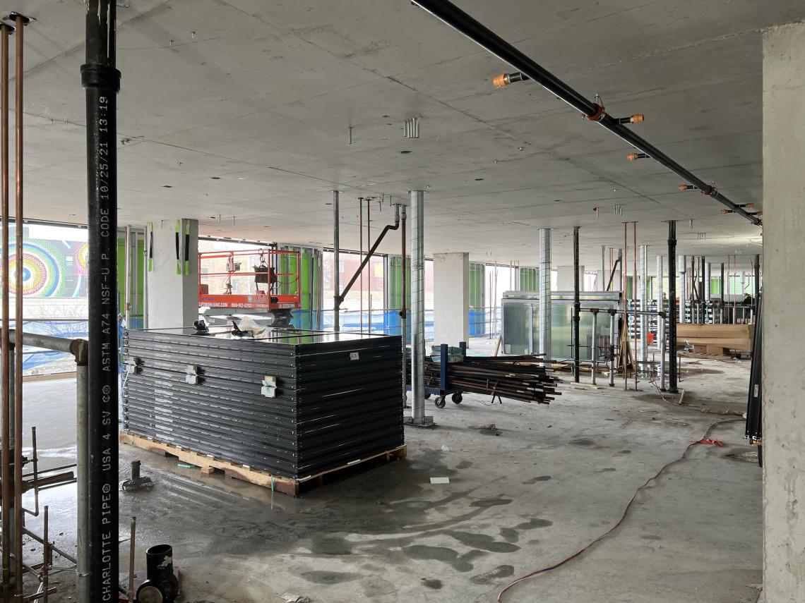 Urbanize tours construction progress at Platform 4611 | Urbanize Chicago