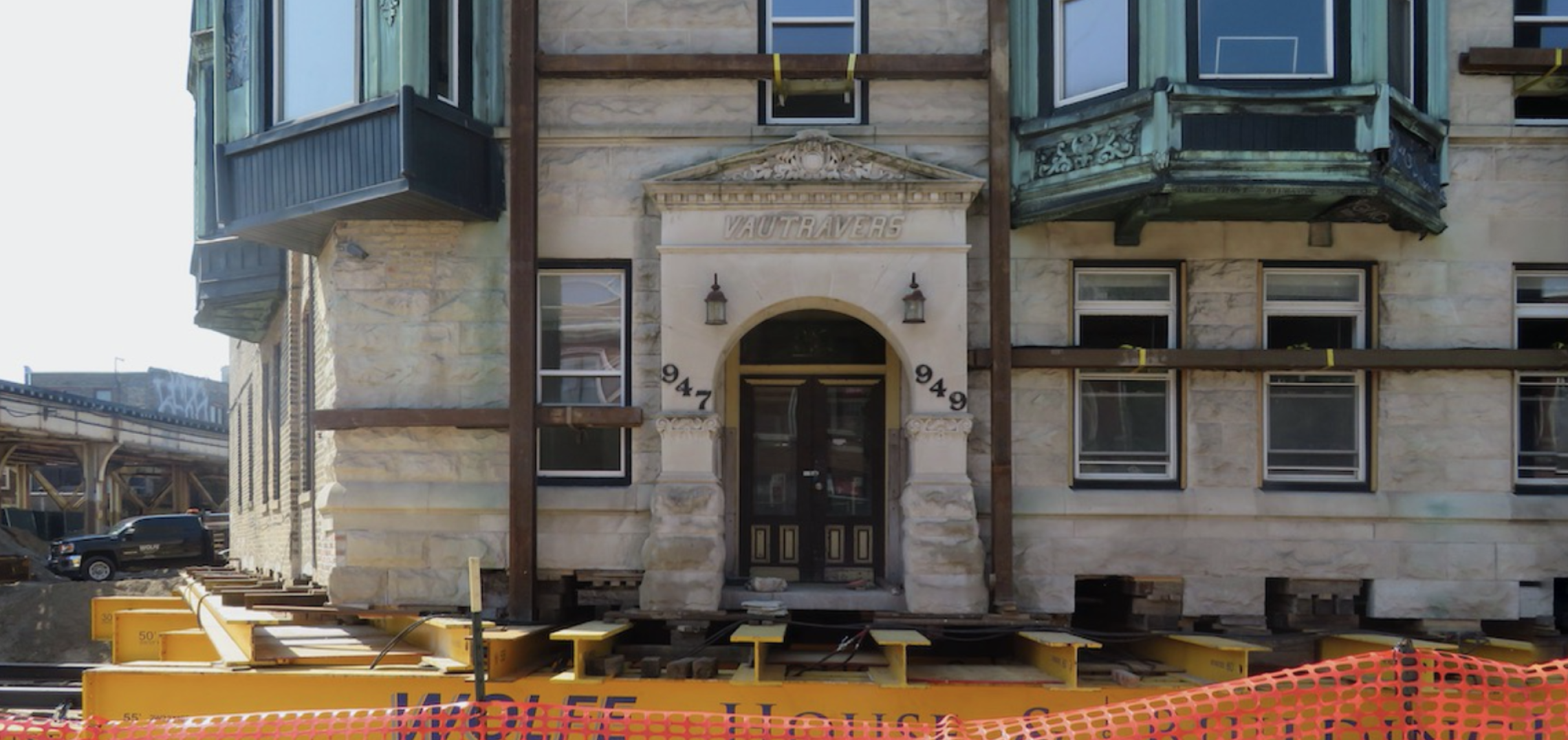 Photos: Historic Lakeview building moved out of path of CTA | Urbanize ...