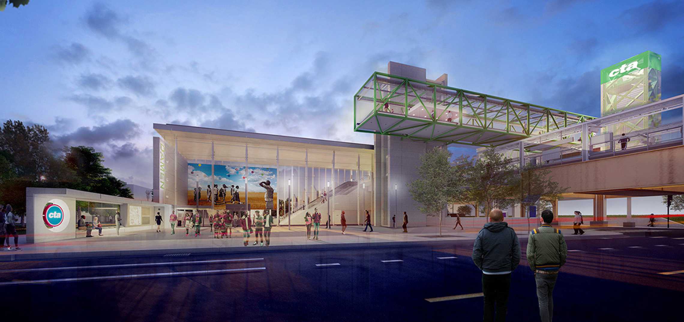 Permits issued for Damen CTA Green Line station | Urbanize Chicago