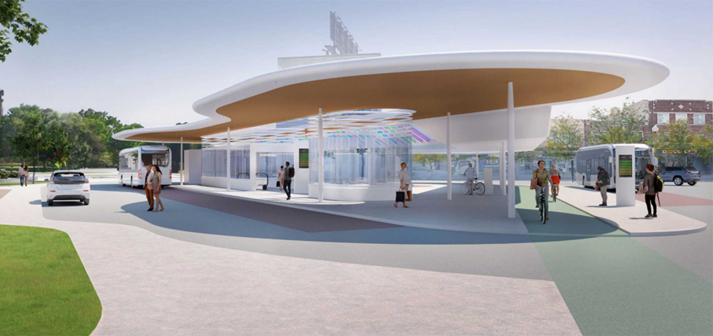 Renderings emerge for Logan Square Blue Line station rehab | Urbanize ...
