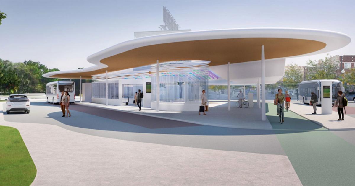 Renderings emerge for Logan Square Blue Line station rehab | Urbanize ...